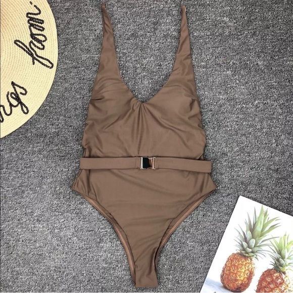 luxyville | Swim | 82 Tan Brown Belt Monokini | Poshmark
